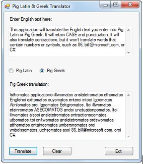 Solved Visual Studio Language: Csharp (C#) Translate | Chegg.com