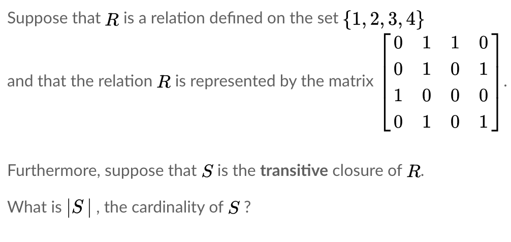 Solved Suppose that R is a relation defined on the set {1, | Chegg.com