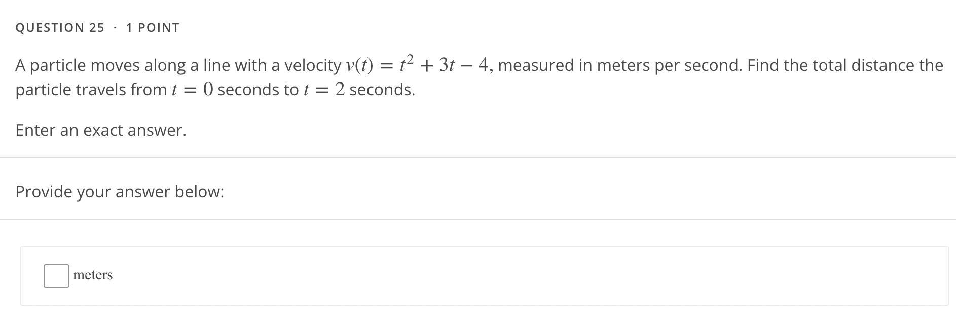 Solved A particle moves along a line with a velocity | Chegg.com