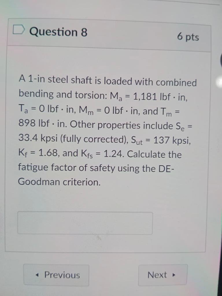 Solved Determine the length of a rectangular key in mm for a | Chegg.com