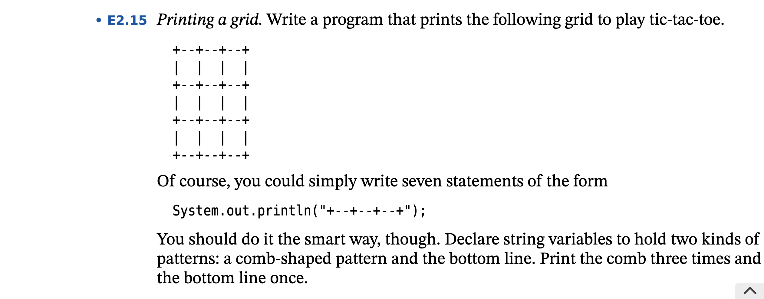 Solved • E2.15 Printing a grid. Write a program that prints | Chegg.com