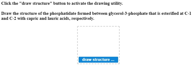 Solved Click the "draw structure" button to activate the | Chegg.com