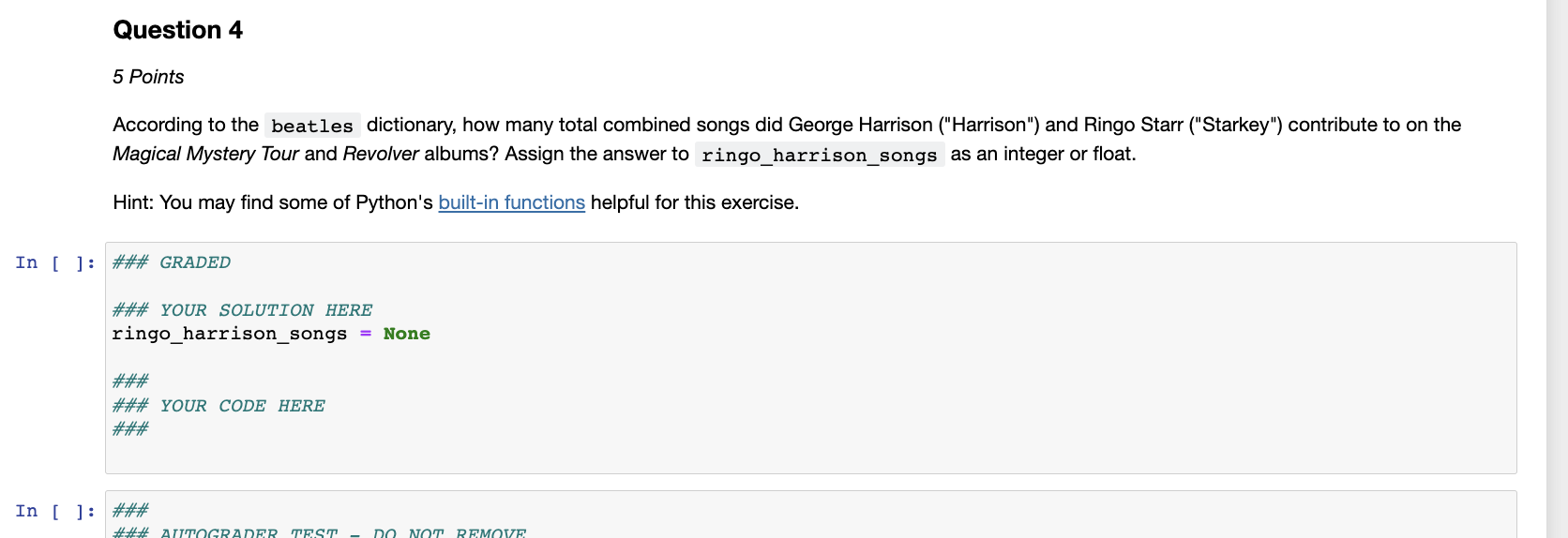 Solved 5 Points According to the beatles dictionary, how | Chegg.com