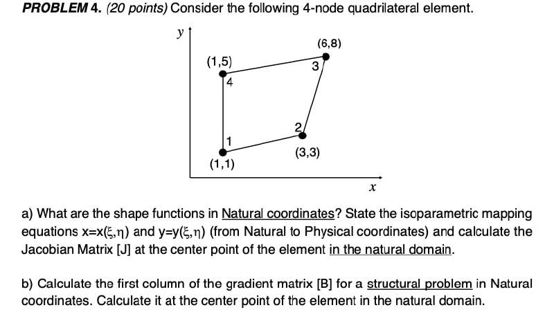 PROBLEM 4. (20 points) Consider the following 4-node | Chegg.com