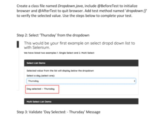 Create a class file named Dropdown.java, include | Chegg.com