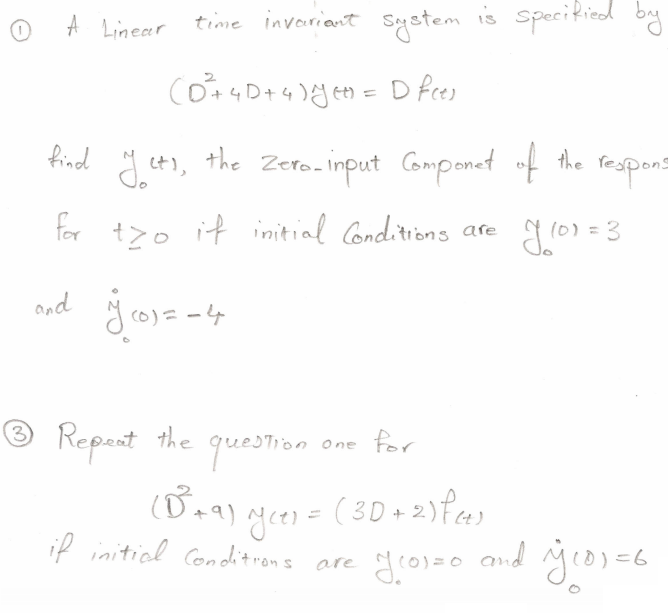 Solved Signals and Systems: Please show all steps clearly, I | Chegg.com