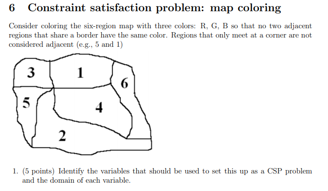 Answered 6 Constraint Satisfaction Problem Map Coloring C