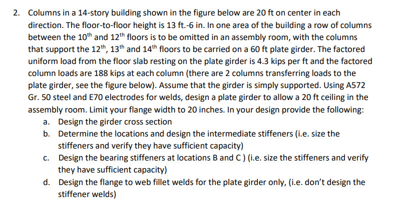 Solved Columns in a 14-story building shown in the figure | Chegg.com