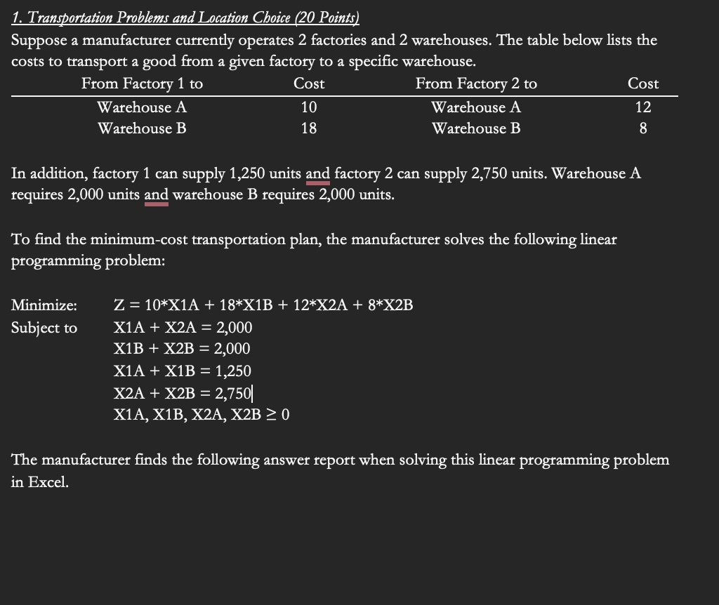 Solved Microsoft Excel 16.0 Answer Report Worksheet: [Exam 3 | Chegg.com