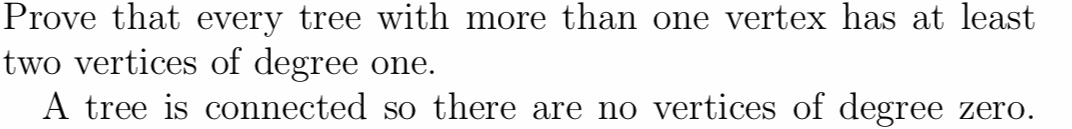 Solved Prove that every tree with more than one vertex has | Chegg.com