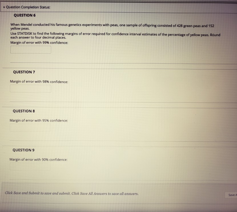 Solved Question Completion Status: QUESTION 6 When Mendel | Chegg.com