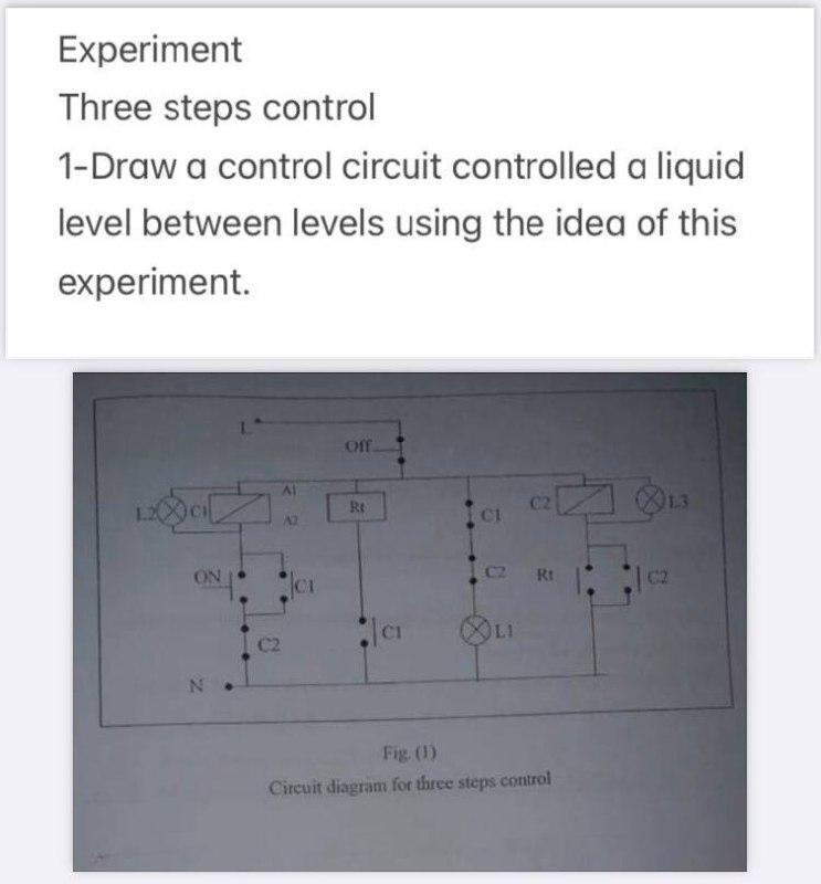 Solved Experiment Three steps control 1-Draw a control | Chegg.com