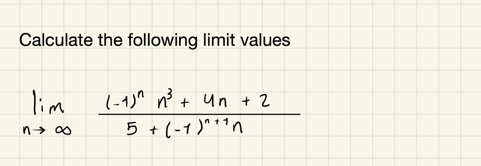 Solved Calculate the following limit values | Chegg.com