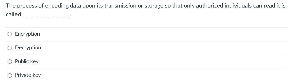 Solved A symmetric key encryption occurs when: O Both sender | Chegg.com
