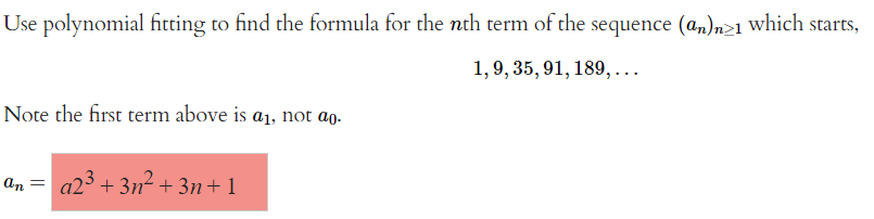 Solved Use polynomial fitting to find the formula for the | Chegg.com