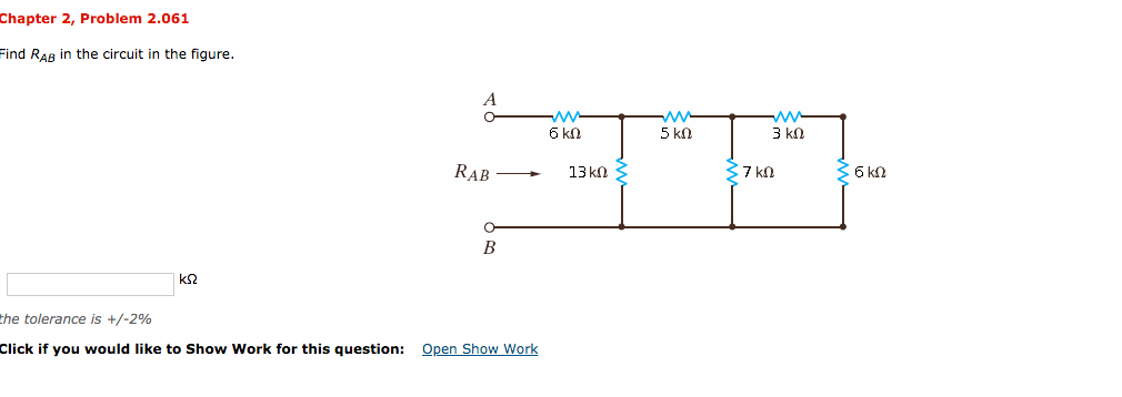 Solved Chapter 2, Problem 2.061 Find RAB in the circuit in | Chegg.com