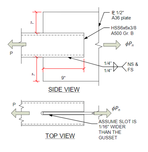 Calculate the design tension capacity, φPn, of the | Chegg.com