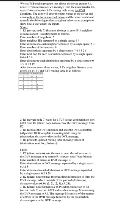 Write a TCP socket program that allows the server | Chegg.com