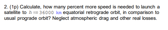 2. (1p) Calculate, how many percent more speed is | Chegg.com