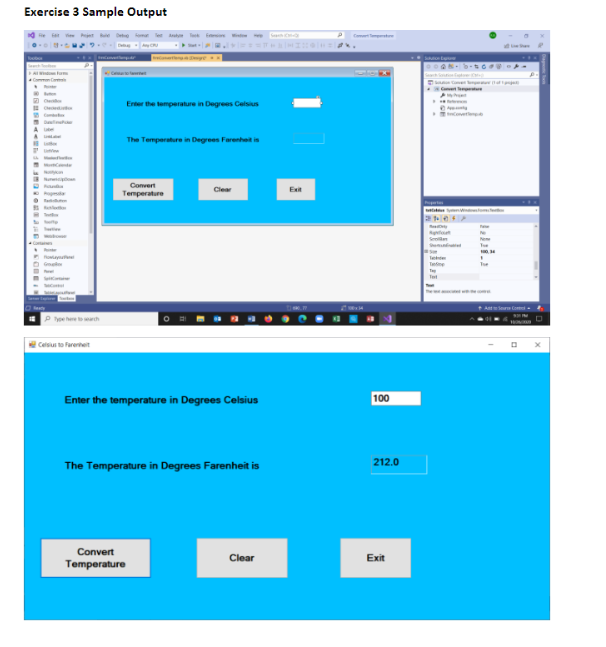 Solved Exercise # 3 - Converting Celsius to Fahrenheit | Chegg.com