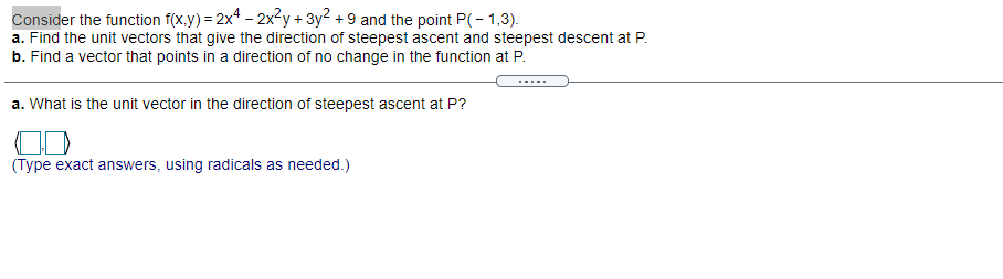 Solved Consider the function f(x,y) = 2x4 – 2x2y + 3y2 + 9 | Chegg.com