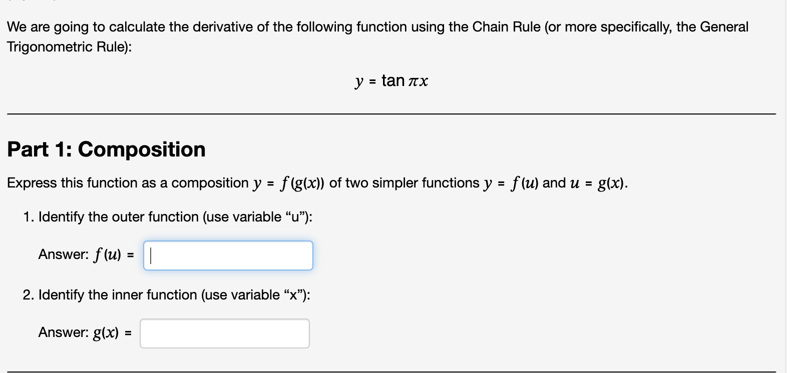 Solved We are going to calculate the derivative of the | Chegg.com