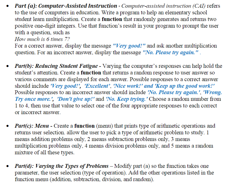 to the use of computers in education. Write a program | Chegg.com