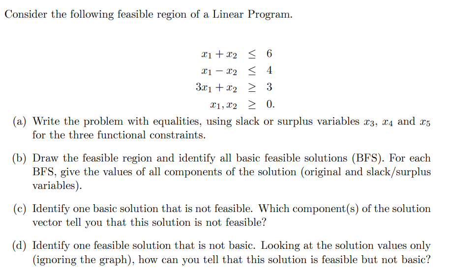 Solved Consider the following feasible region of a Linear | Chegg.com