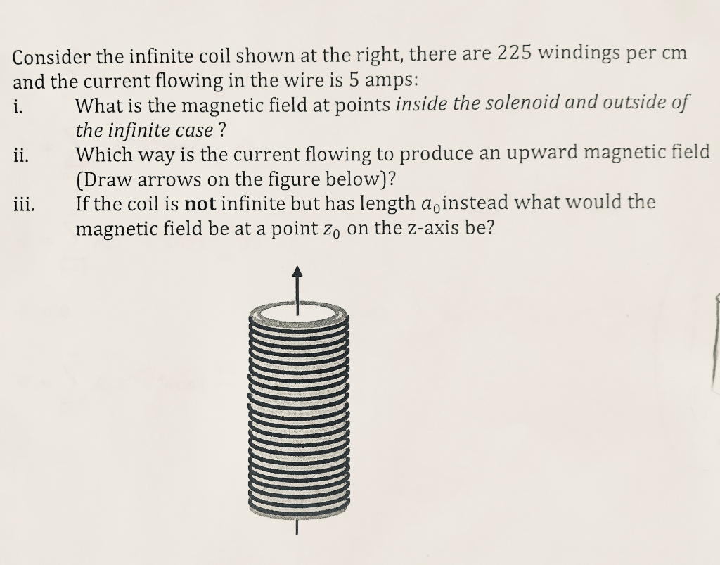 Solved Consider the infinite coil shown at the right, there | Chegg.com