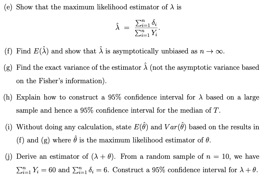 Solved Suppose the failure time T has an exponential | Chegg.com