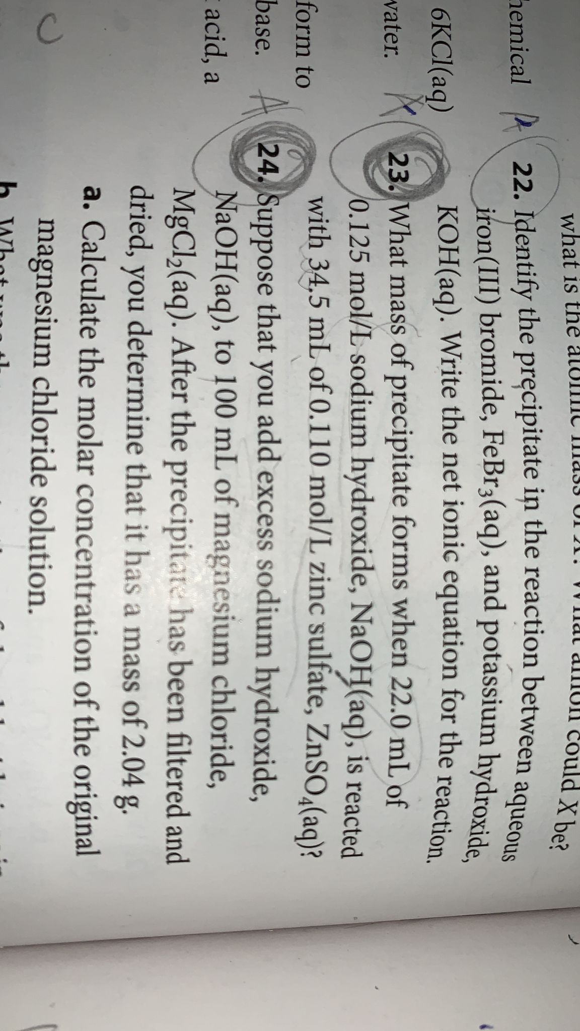 Solved 24aIdentify the precipitate in the reaction between | Chegg.com