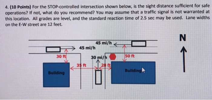 Solved 4. (10 Points) For the STOP-controlled intersection | Chegg.com
