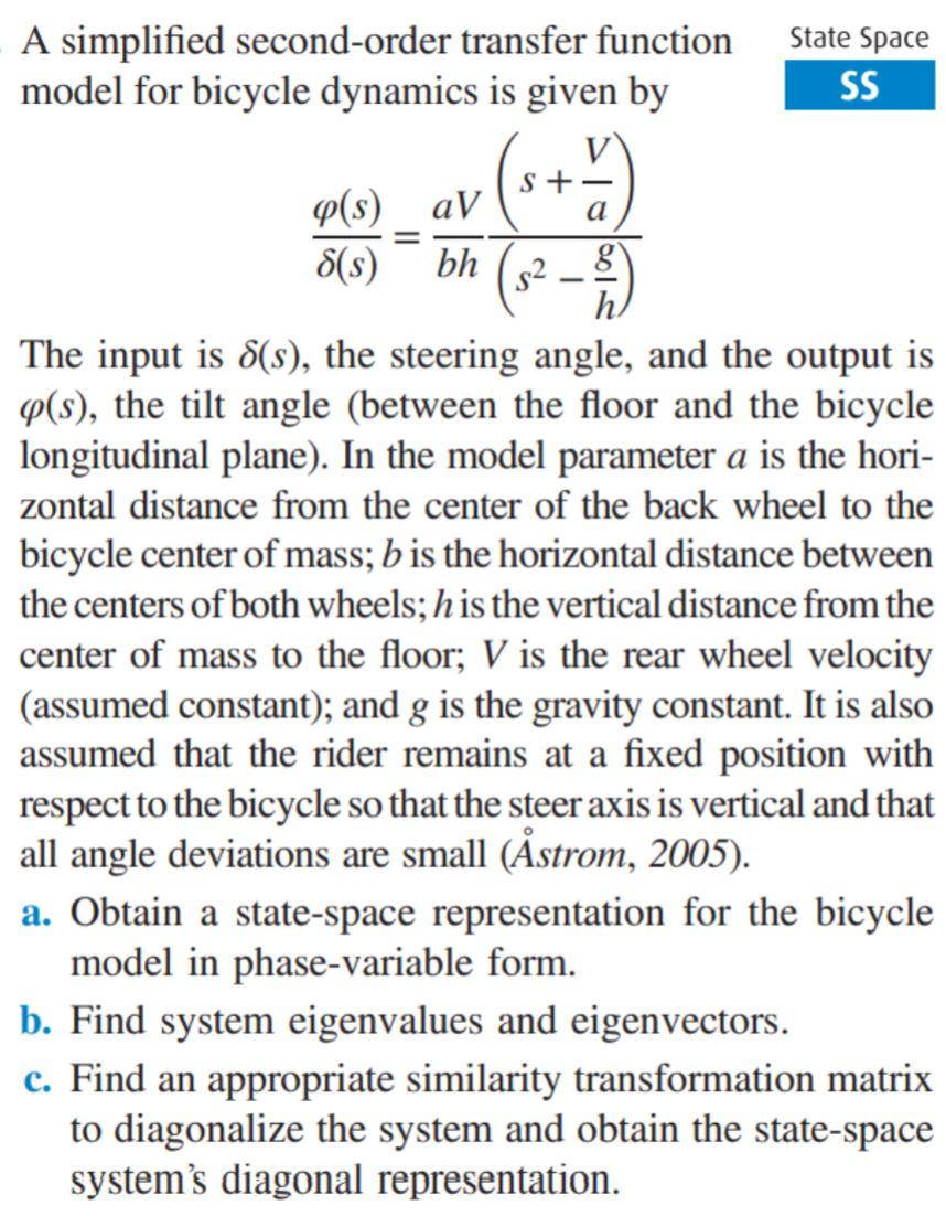 Solved A simplified second-order transfer function model for | Chegg.com