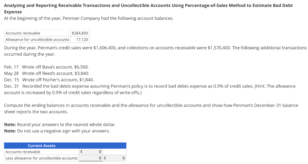 Solved Analyzing and Reporting Receivable Transactions and | Chegg.com