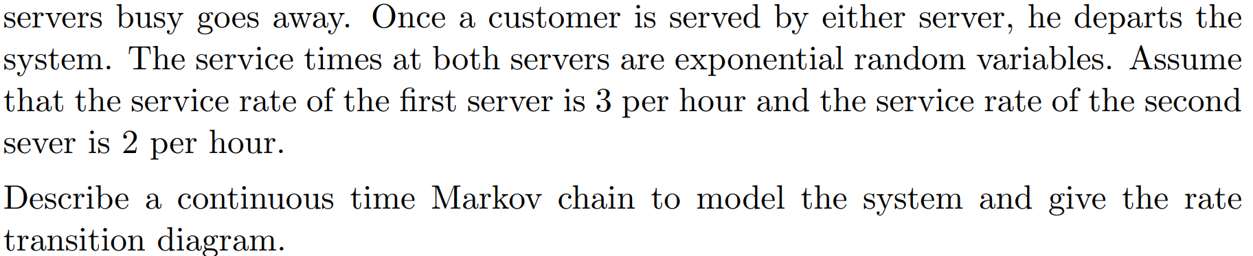 Customers arrive at a two-server system according to | Chegg.com