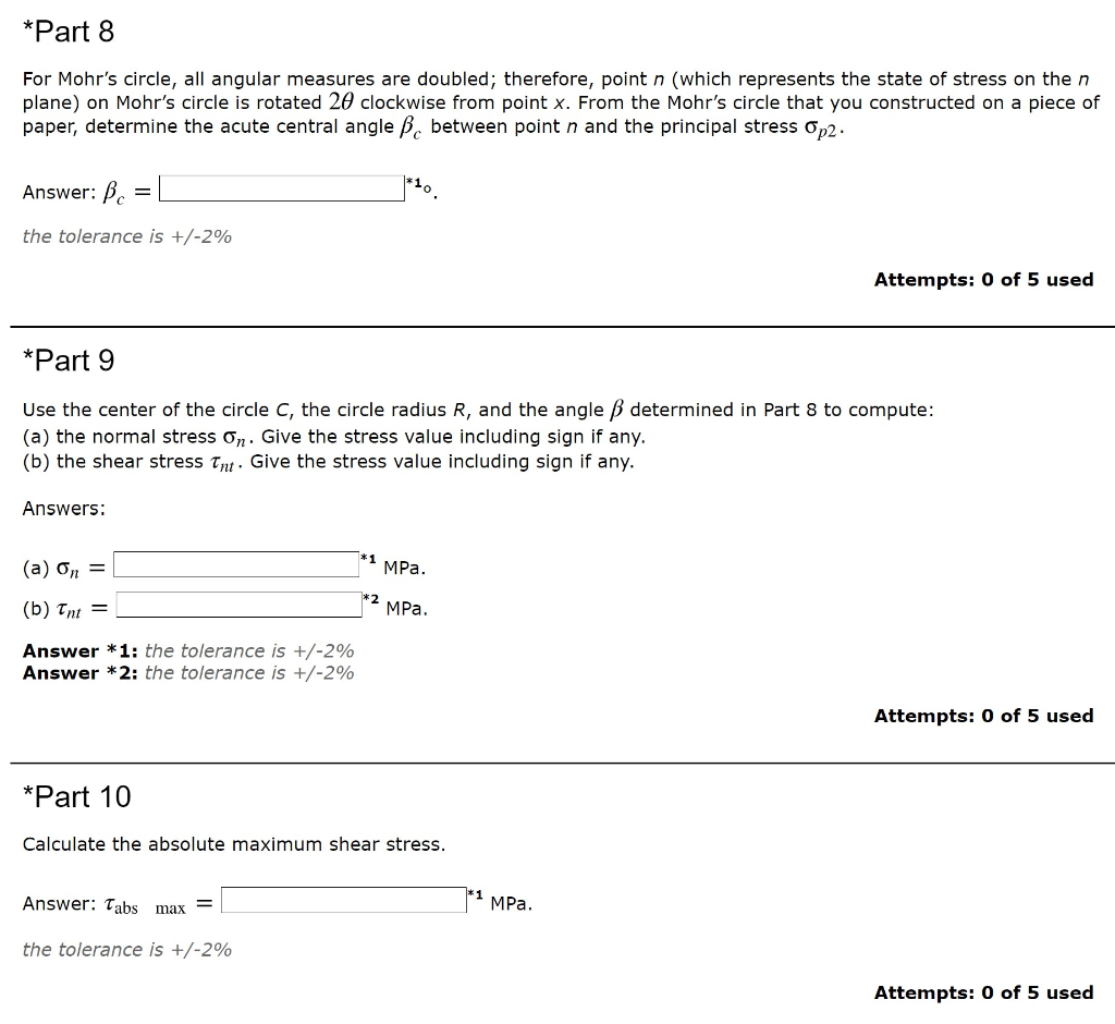 Solved *Part 1 Correct Consider a point in a structural | Chegg.com