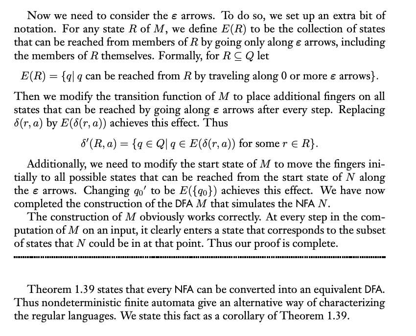 Solved 16 Use the construction given in Theorem 1.39 to | Chegg.com
