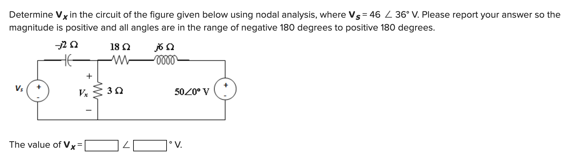 Solved Determine Vx in ﻿the circuit of ﻿the figure given | Chegg.com
