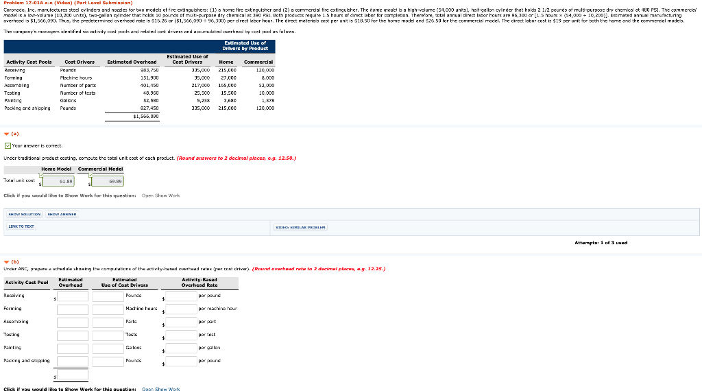 Solved Problem 17-01A - (Video) (Part Level Submission) | Chegg.com