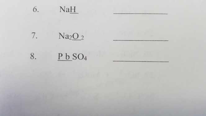 Solved Determine The Oxidation Number Of The Underlined