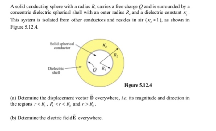 Solved A solid conducting sphere with a radius R caries a | Chegg.com