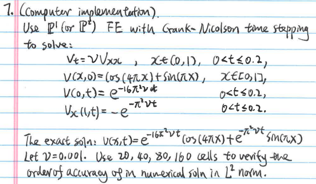 Solved - (computer implementation). Use P′ (or P2 ) FE with | Chegg.com