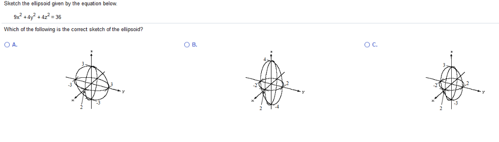 Solved Sketch the ellipsoid given by the equation below. | Chegg.com