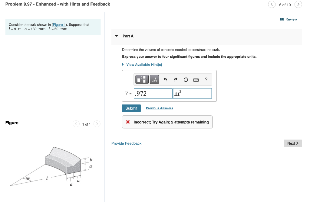 Solved Problem 9.97 - Enhanced - with Hints and Feedback