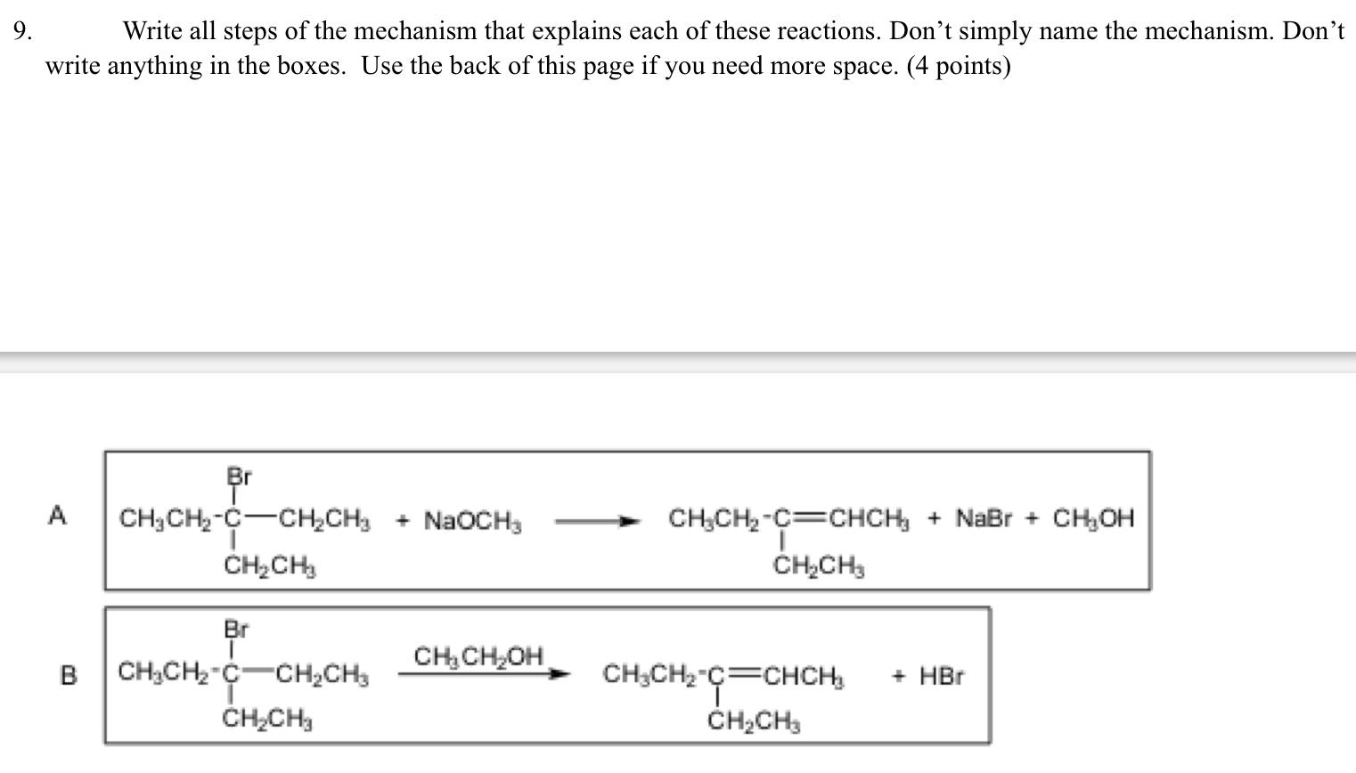 Solved Either substitution (Sn1 or Sn2) or elimination (E1 | Chegg.com