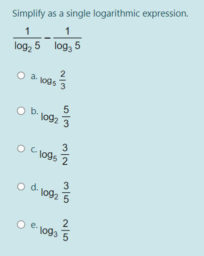 Solved Simplify as a single logarithmic expression. | Chegg.com