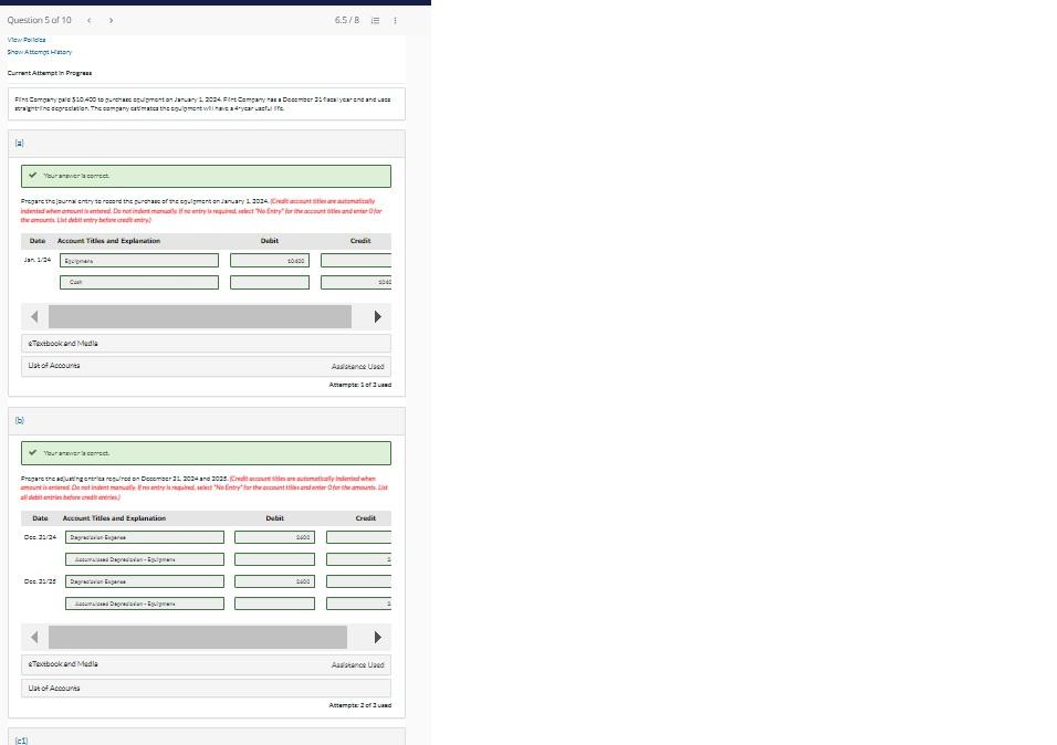 Solved Quastion 5 of 10 \& 3 6.5.8 B≡= hen Porlezen Show. | Chegg.com