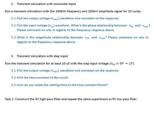 Solved Analog VLSI-Laboratory Laboratory #1: Frequency | Chegg.com