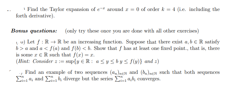 Solved Find the Taylor expansion of e around x = 0 of order | Chegg.com