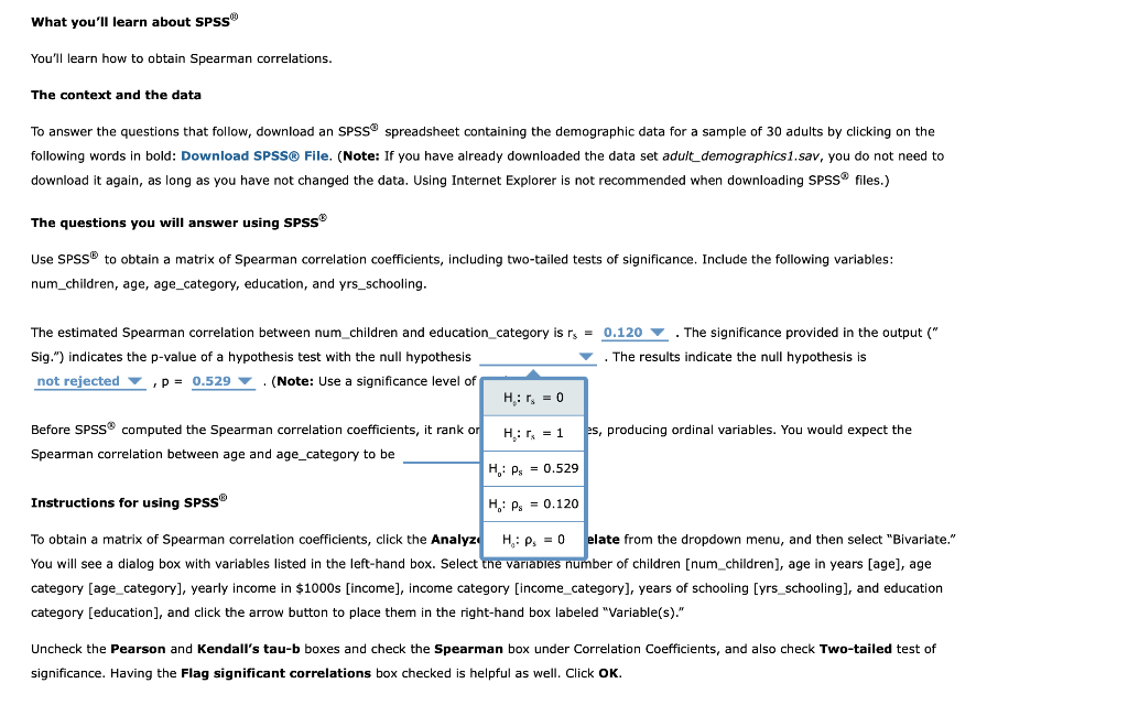 Solved What You ll Learn About SPSS You ll Learn How To Chegg